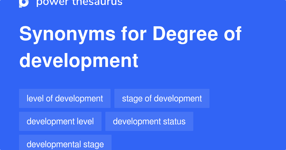 Degree Of Development synonyms - 57 Words and Phrases for Degree Of ...