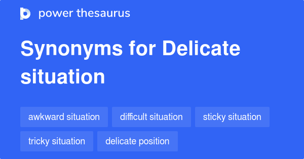 DELICATE SITUATION Synonyms: 428 Similar Words & Phrases