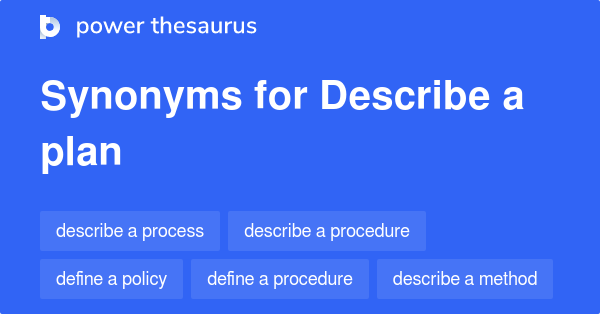 DESCRIBE A PLAN Synonyms: 107 Similar Phrases