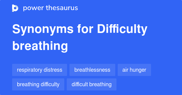 DIFFICULTY BREATHING Synonyms: 181 Similar Words & Phrases