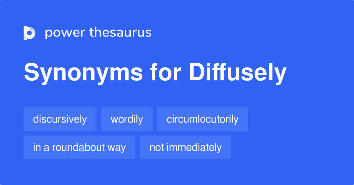 165 DIFFUSELY Synonyms
