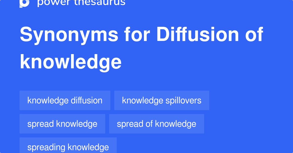 Diffusion Of Knowledge synonyms - 37 Words and Phrases for Diffusion Of ...