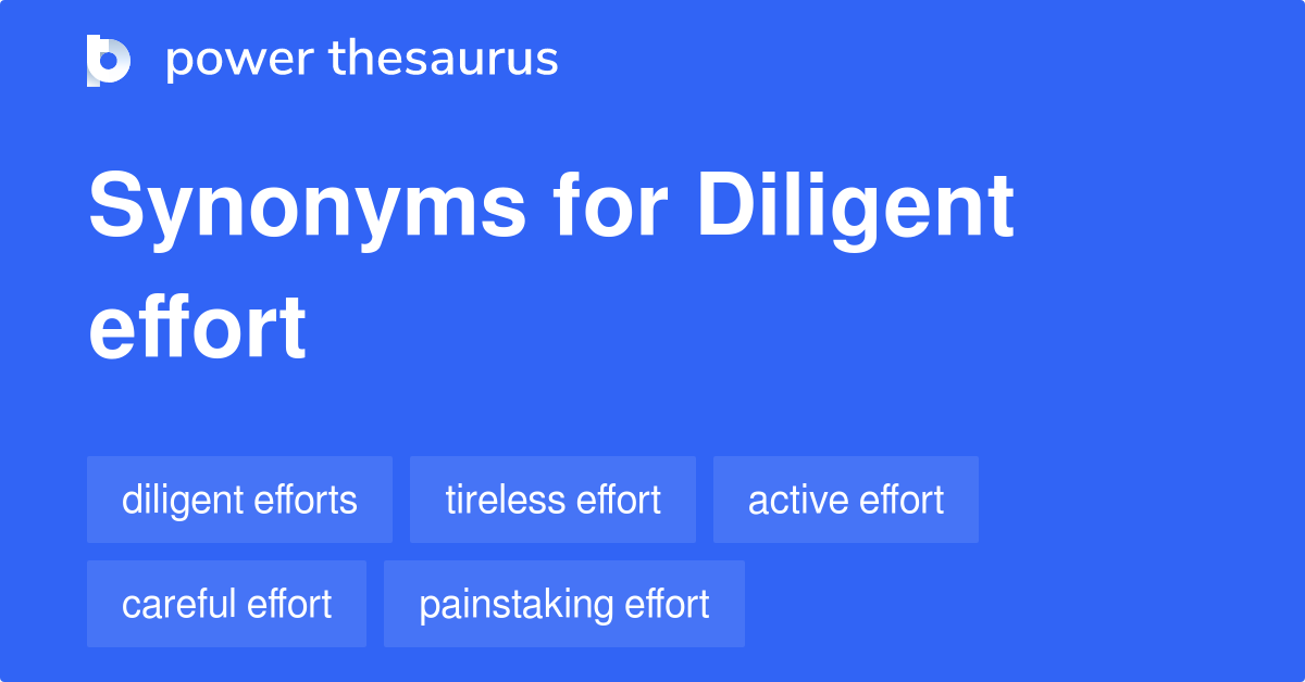 DILIGENT EFFORT Synonyms: 66 Similar Words & Phrases