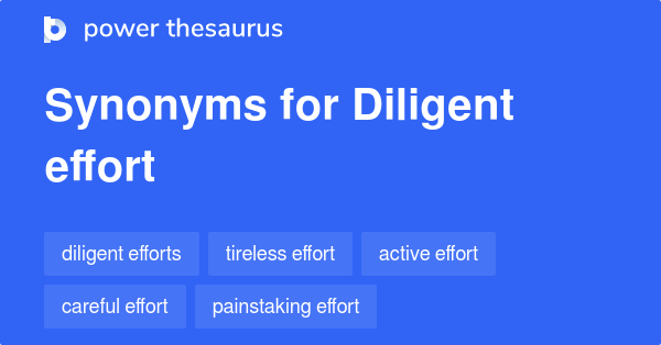 DILIGENT EFFORT Synonyms: 66 Similar Words & Phrases