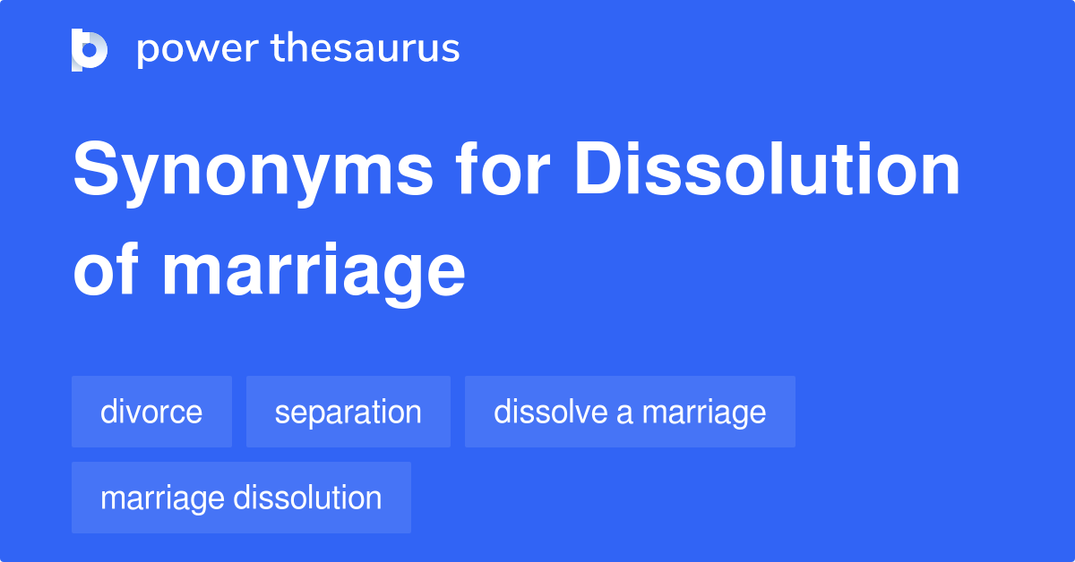 Dissolution Of Marriage