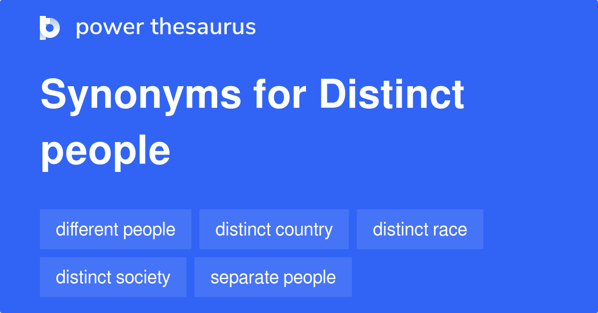 73 DISTINCT PEOPLE Synonyms