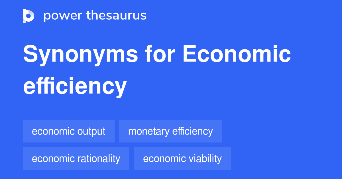 ECONOMIC EFFICIENCY Synonyms: 189 Similar Words & Phrases