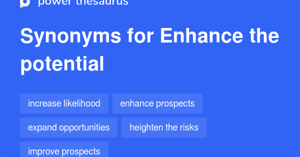 Enhance The Potential synonyms - 34 Words and Phrases for Enhance The ...