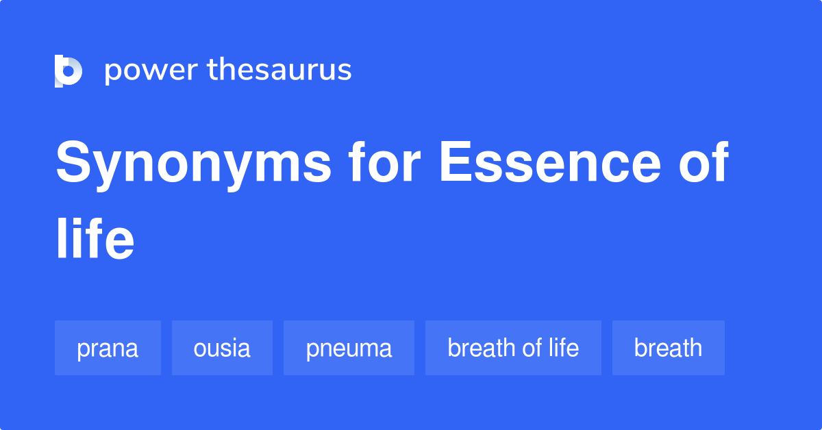ESSENCE OF LIFE Synonyms: 116 Similar Words & Phrases