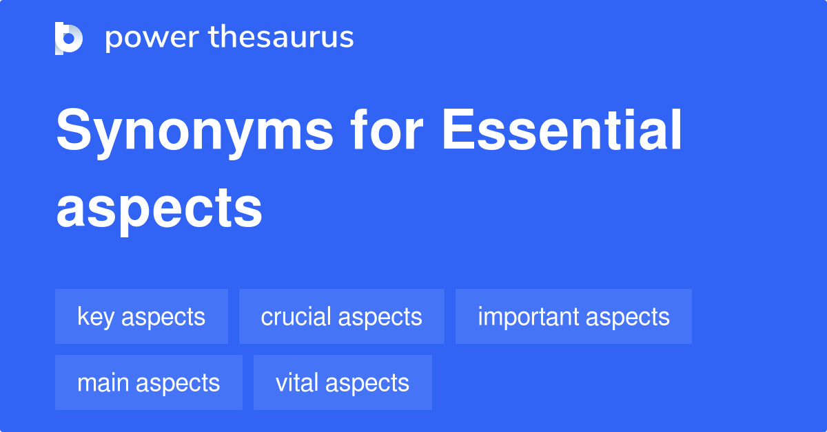 ESSENTIAL ASPECTS Synonyms: 255 Similar Phrases