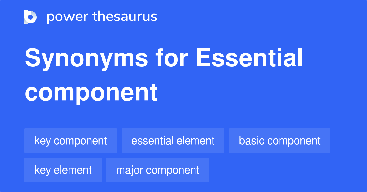 ESSENTIAL COMPONENT Synonyms: 845 Similar Words & Phrases