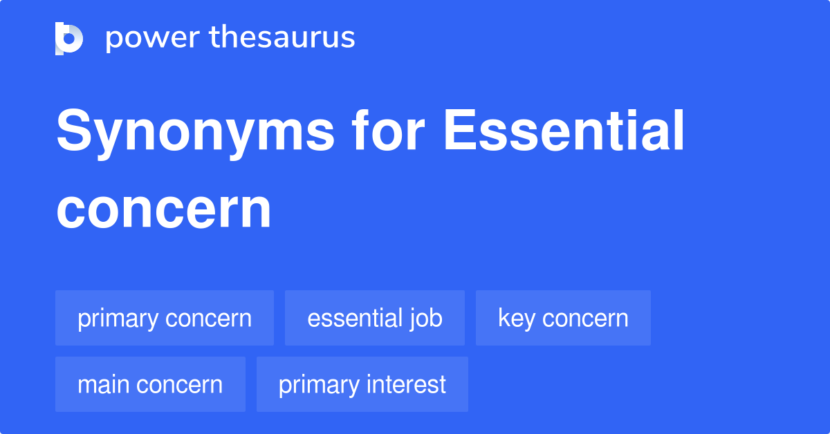 Essential Concern synonyms - 97 Words and Phrases for Essential Concern