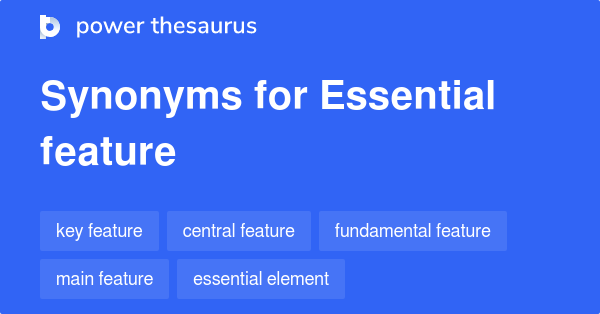Essential Feature synonyms - 180 Words and Phrases for Essential Feature