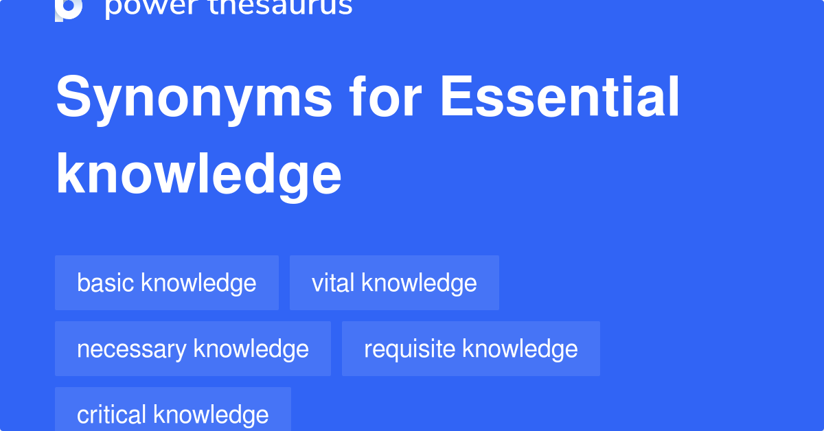 ESSENTIAL KNOWLEDGE Synonyms: 381 Similar Words & Phrases