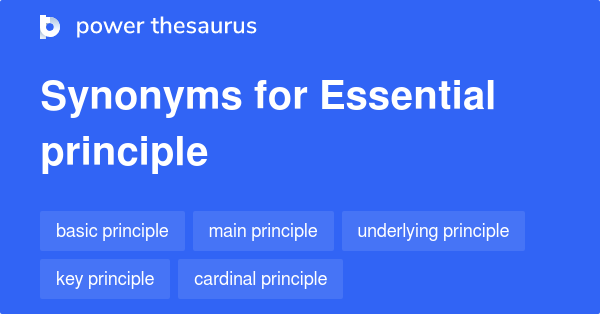 ESSENTIAL PRINCIPLE Synonyms: 239 Similar Phrases