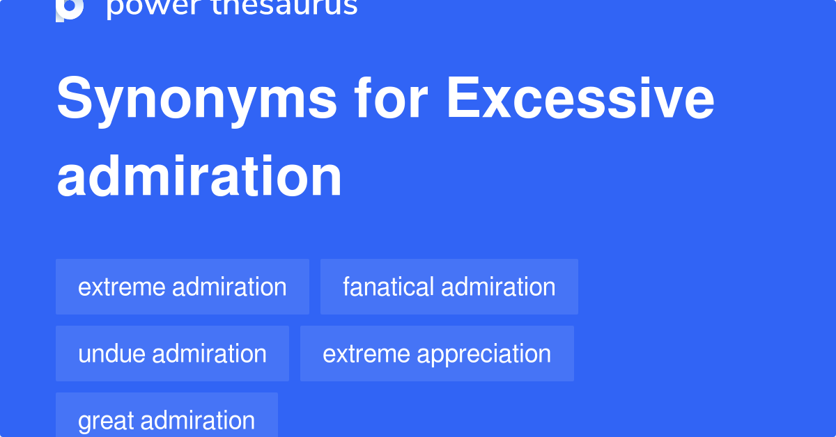 EXCESSIVE ADMIRATION Synonyms: 141 Similar Words & Phrases