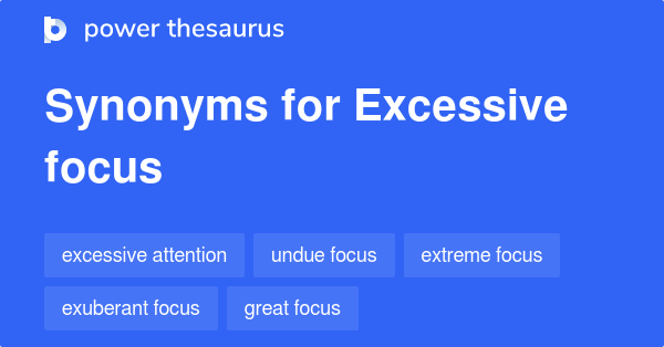 EXCESSIVE FOCUS Synonyms: 149 Similar Words & Phrases