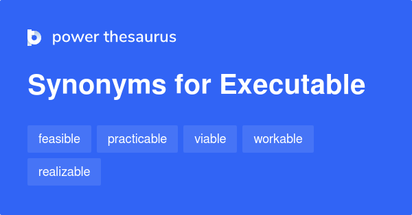 EXECUTABLE Synonyms: 198 Similar Words & Phrases