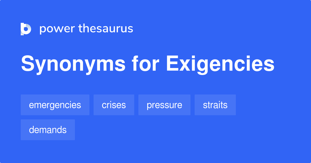 145 EXIGENCIES Synonyms