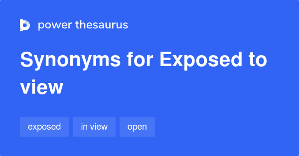 Exposed To View synonyms - 59 Words and Phrases for Exposed To View