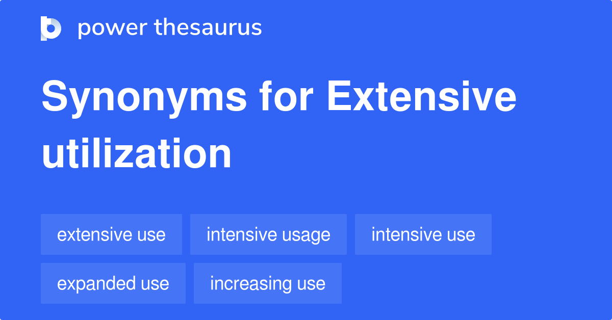 143 EXTENSIVE UTILIZATION Synonyms