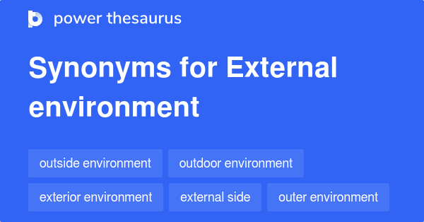 EXTERNAL ENVIRONMENT Synonyms: 183 Similar Words & Phrases