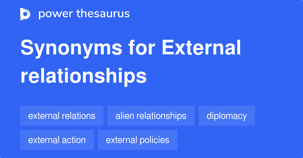 EXTERNAL RELATIONSHIPS Synonyms: 83 Similar Words & Phrases