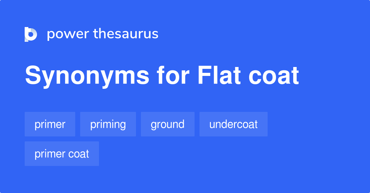 Flat Coat synonyms - 39 Words and Phrases for Flat Coat