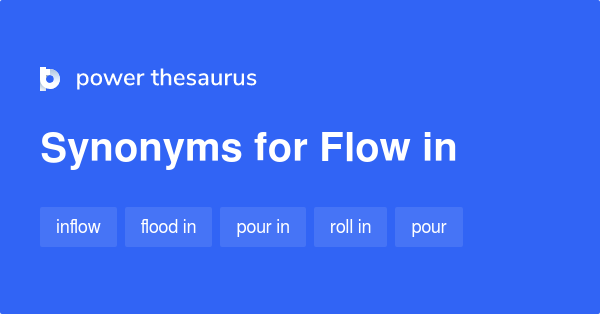 FLOW IN Synonyms: 81 Similar Words & Phrases