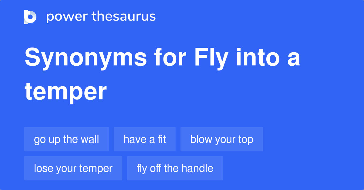 Fly Into A Temper synonyms - 457 Words and Phrases for Fly Into A Temper