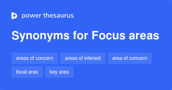 FOCUS AREAS Synonyms: 283 Similar Words & Phrases