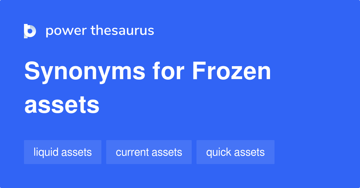 FROZEN ASSETS Synonyms: 92 Similar Words & Phrases