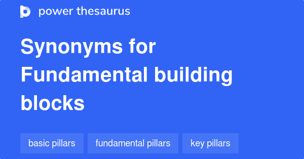 134 FUNDAMENTAL BUILDING BLOCKS Synonyms