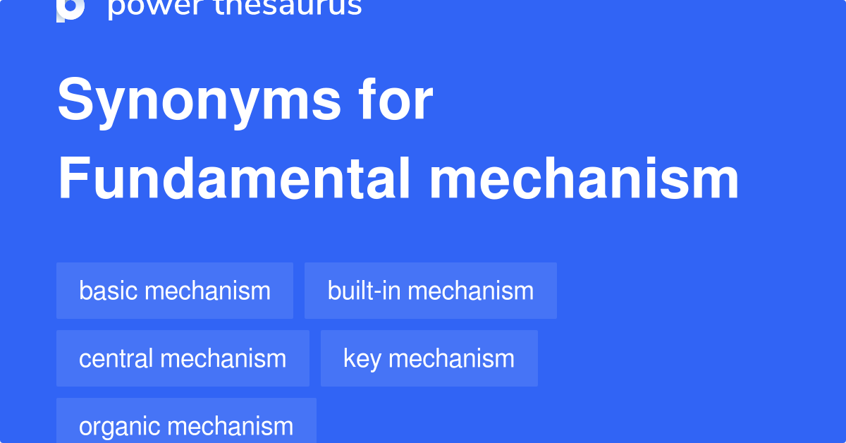 FUNDAMENTAL MECHANISM Synonyms: 18 Similar Phrases