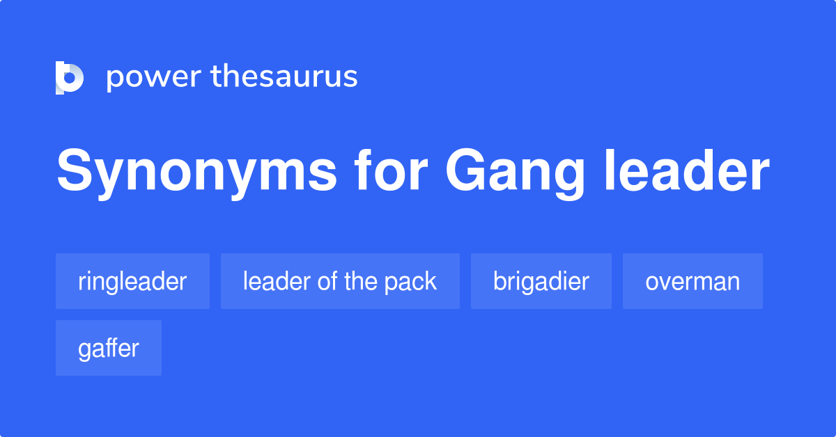 Gang Leader synonyms - 132 Words and Phrases for Gang Leader