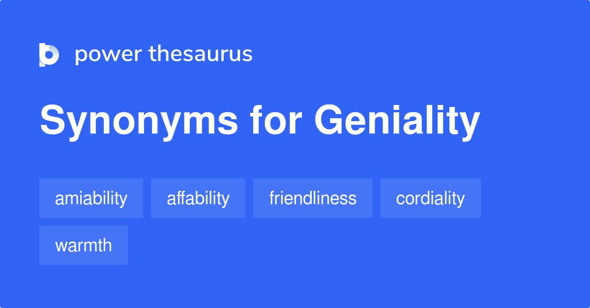595 GENIALITY Synonyms