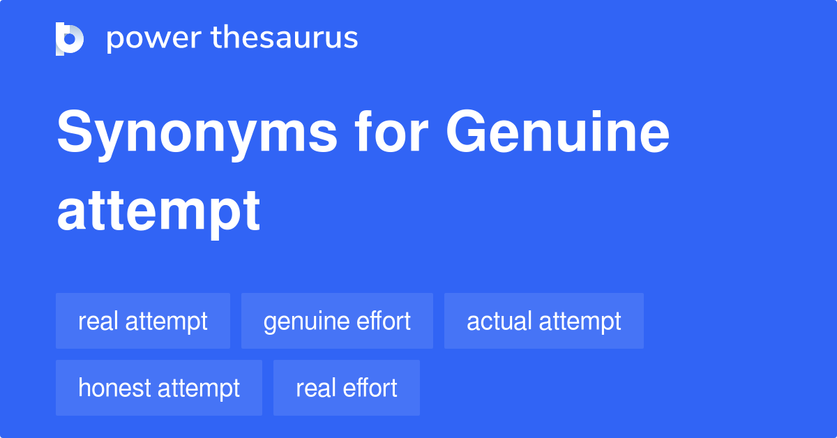 81 GENUINE ATTEMPT Synonyms