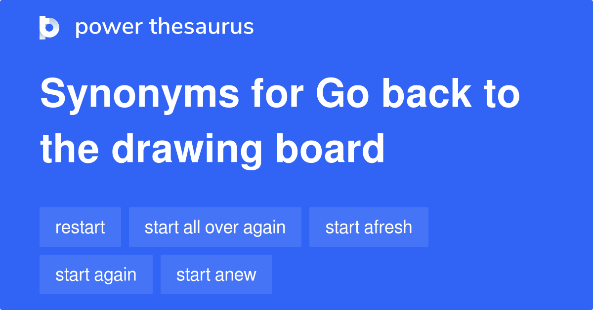 GO BACK TO THE DRAWING BOARD Synonyms: 152 Similar Words & Phrases