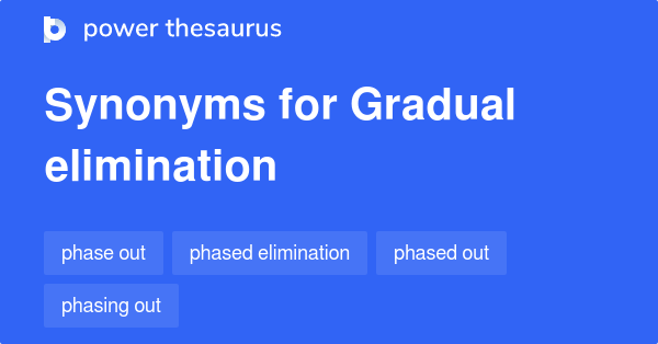 Gradual Elimination synonyms - 91 Words and Phrases for Gradual Elimination