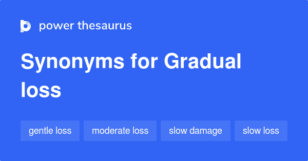 GRADUAL LOSS Synonyms: 16 Similar Phrases