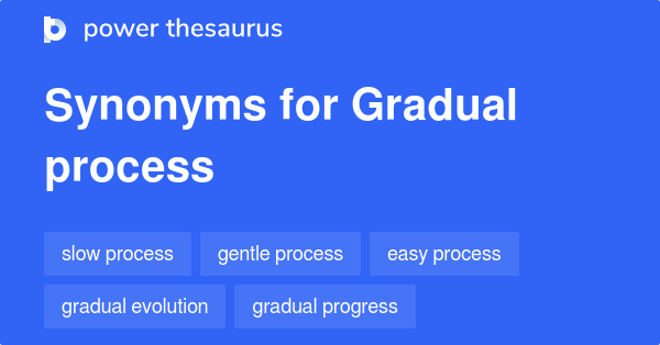 GRADUAL PROCESS Synonyms: 116 Similar Phrases