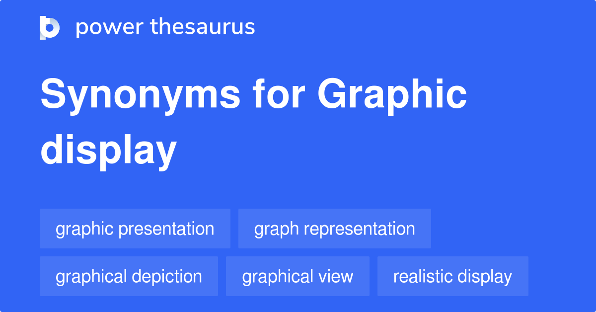 Graphic Display synonyms - 122 Words and Phrases for Graphic Display