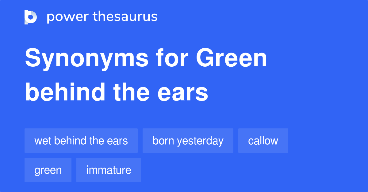 GREEN BEHIND THE EARS Synonyms: 80 Similar Words & Phrases