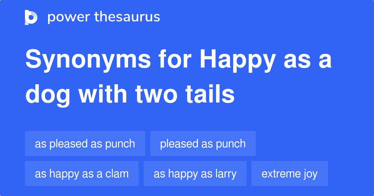 Happy As A Dog With Two Tails synonyms - 256 Words and Phrases for ...