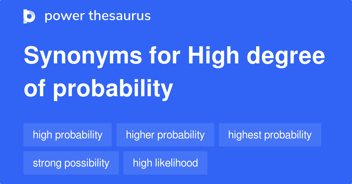 High Degree Of Probability synonyms - 66 Words and Phrases for High ...