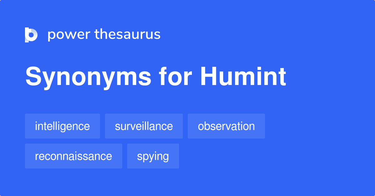HUMINT Synonyms: 15 Similar Words & Phrases