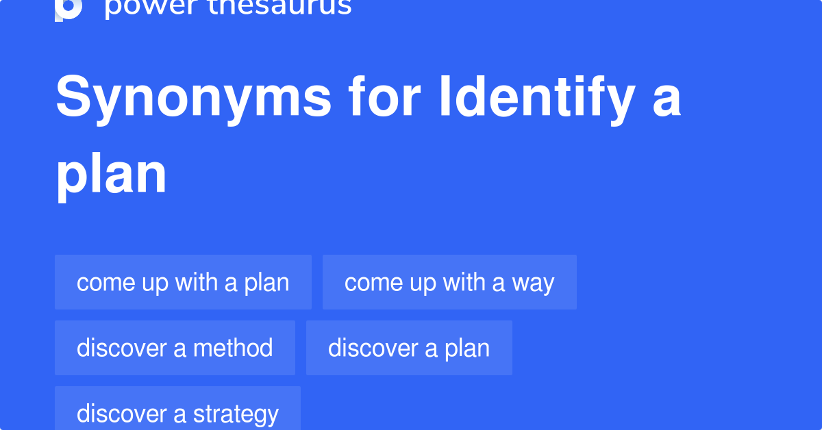 Identify A Plan synonyms - 40 Words and Phrases for Identify A Plan