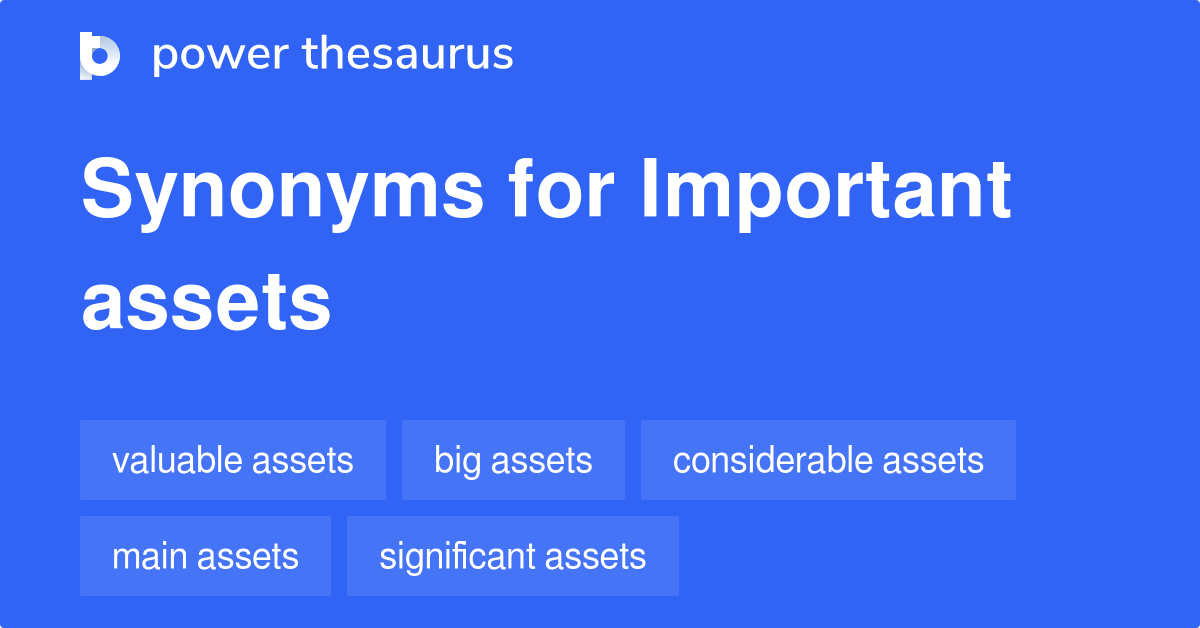 Important Assets synonyms - 96 Words and Phrases for Important Assets