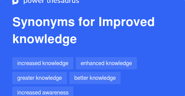 Improved Knowledge synonyms - 404 Words and Phrases for Improved Knowledge