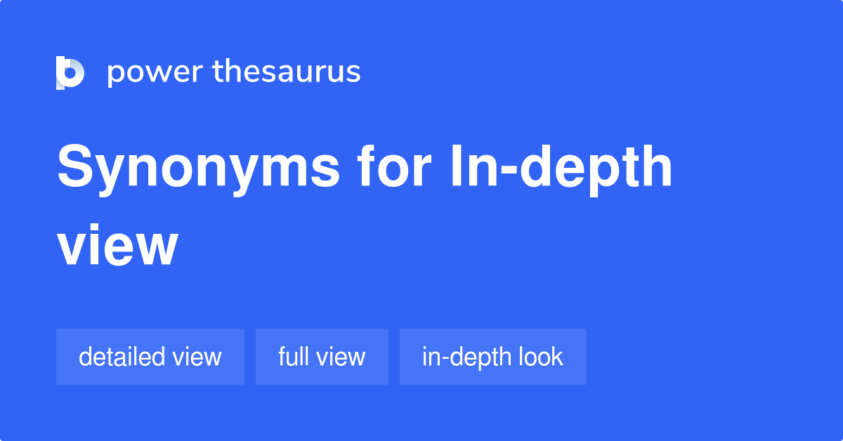 IN-DEPTH VIEW Synonyms: 29 Similar Words & Phrases